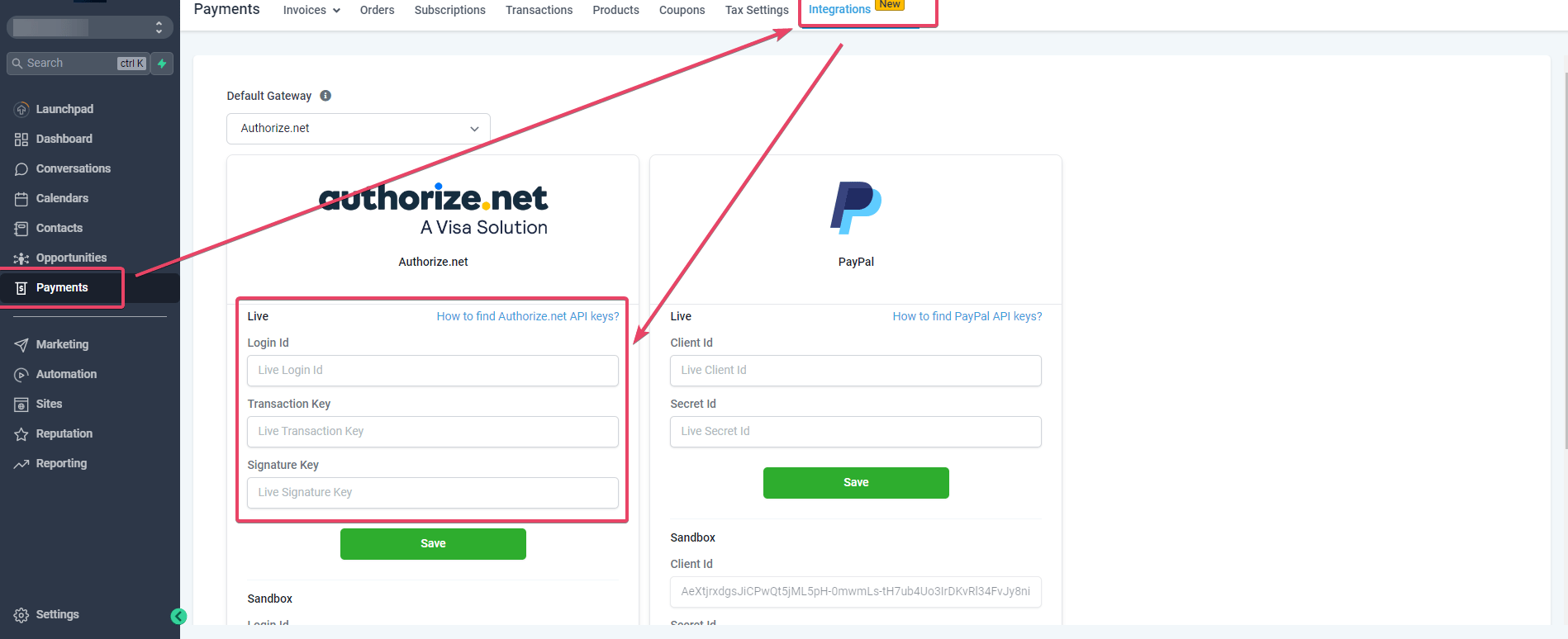 How To Integrate Authorize.net With Go High Level